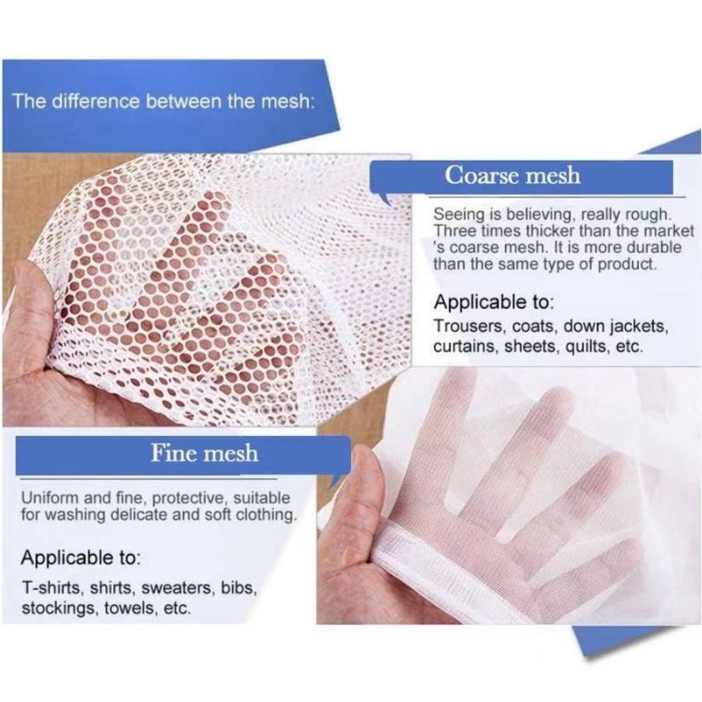 Large Washing Net Bags 4Size, Fine Mesh Laundry Bag With Lockable ...