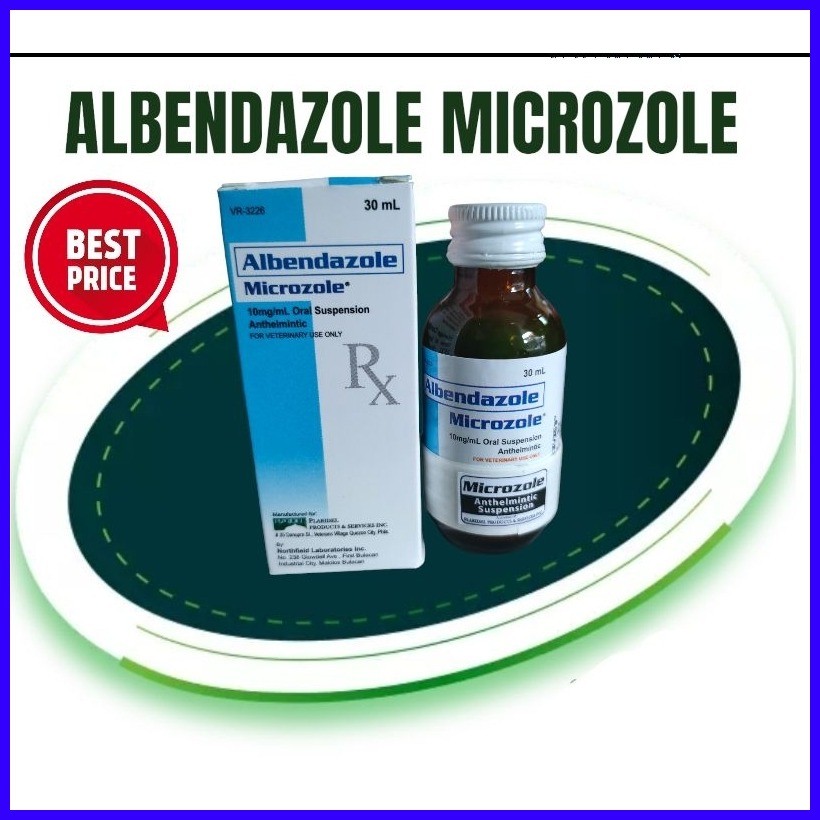 Albendazole Microzole ( Anthelmintic ) syrup dewormer 30ml | Shopee ...