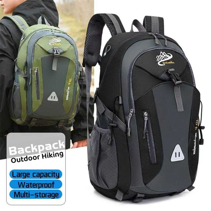 BEK 40L Large Capacity Backpacks Camping Bags Casual Zip Up Waterproof ...