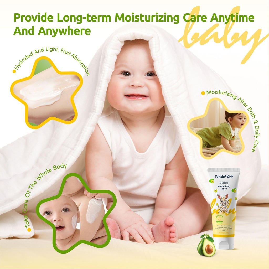 [Bundle] Tenderoo Baby Shampoo Body Wash Lotion Facial Cream Gentle ...