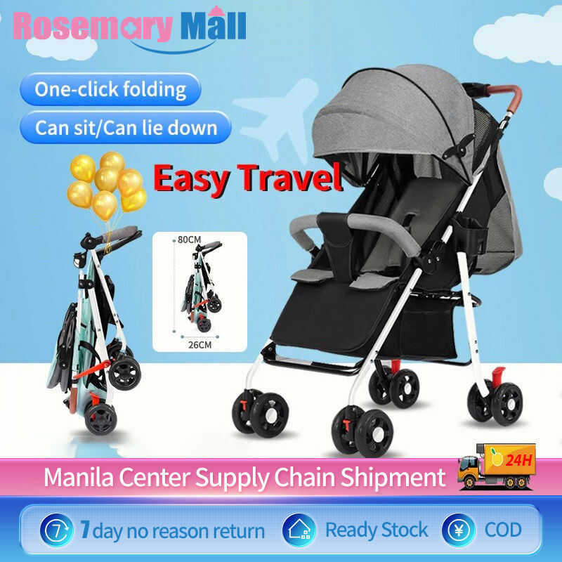 0-36 Months Baby Pram Shock Absorbing Reclinable Lightweight Pushchair ...