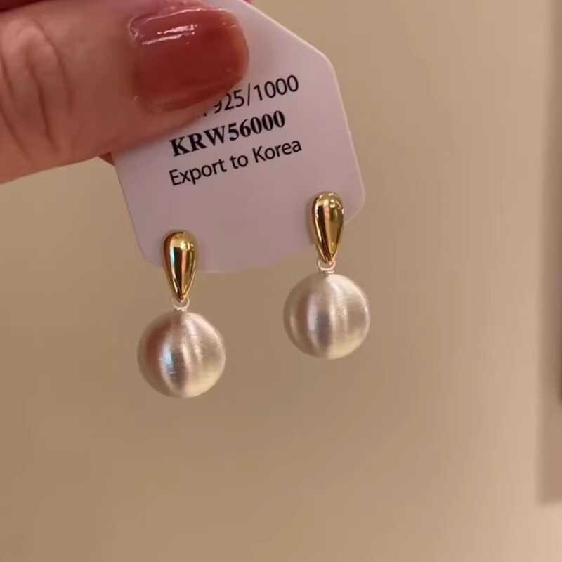 Tai Fook Chow Yue Color French Style Pure Silver Elegant Earrings for ...
