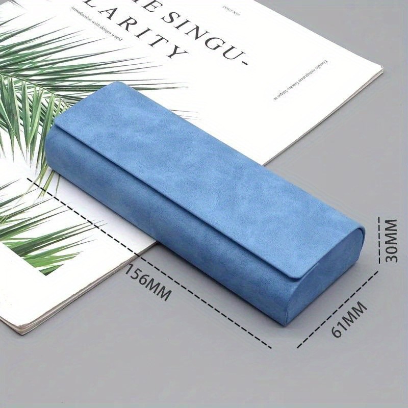 1pc Simple Leather Eyewear Case Optical Retro Myopia Glasses Sunglasses ...