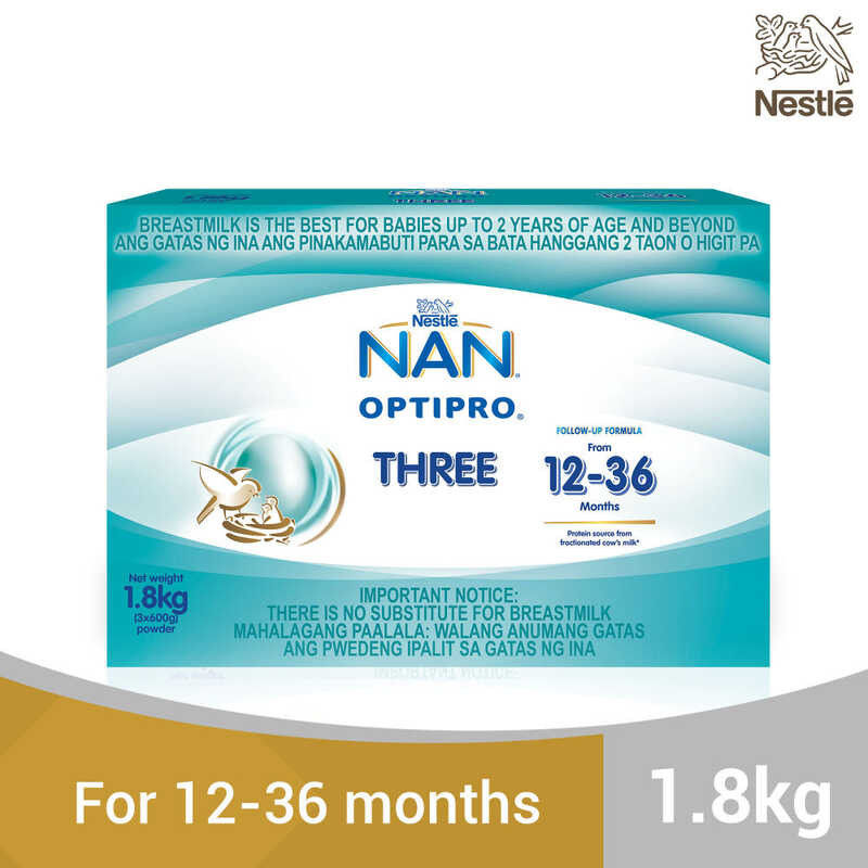 NAN Optipro Three Milk Supplement For Children 1-3 Years Old 1.8Kg | Shopee Philippines