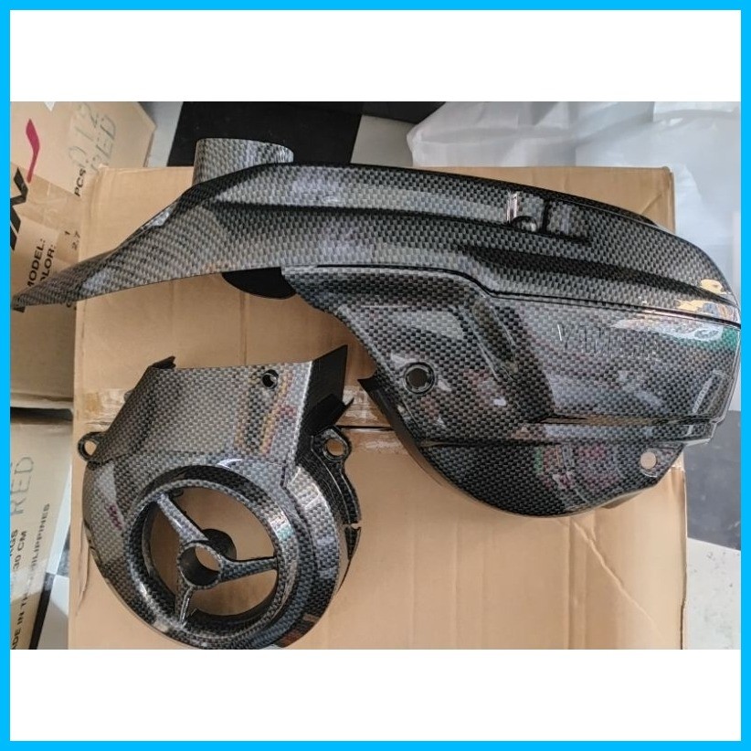CRANKCASE COVER WITH FAN COVER MIO SOULTY/SOUL/M4 (5d carbon hydro dip ...