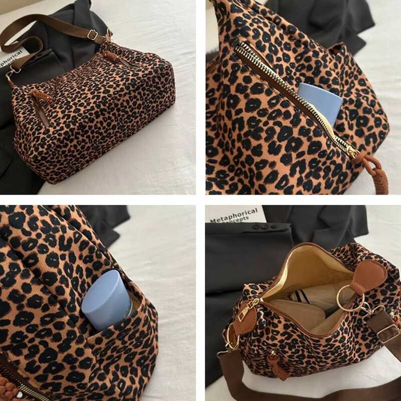 Print Leopard Handbag Female New Retro Large Capacity Shoulder Trend ...