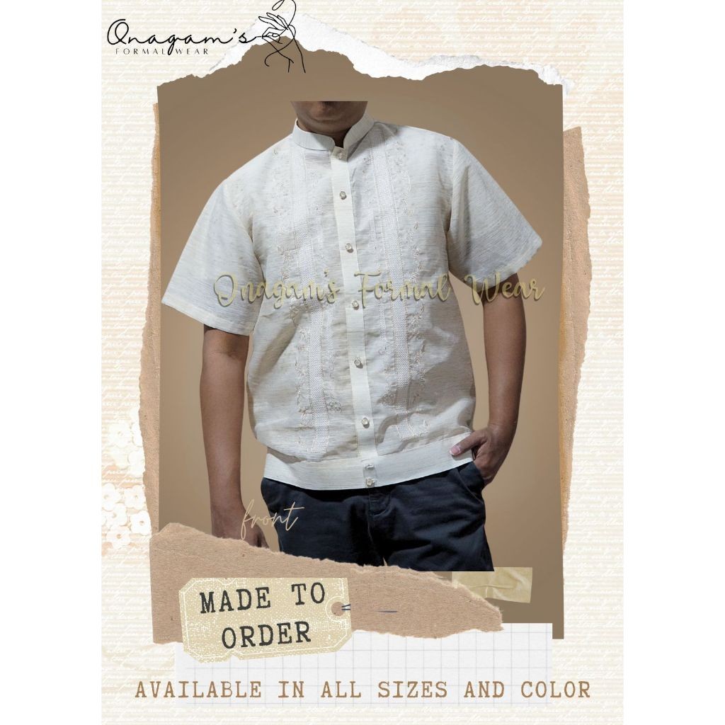 EMBROIDERED BARONG POLO JACK JUSILYN FABRIC (HIGH QUALITY) | Shopee ...