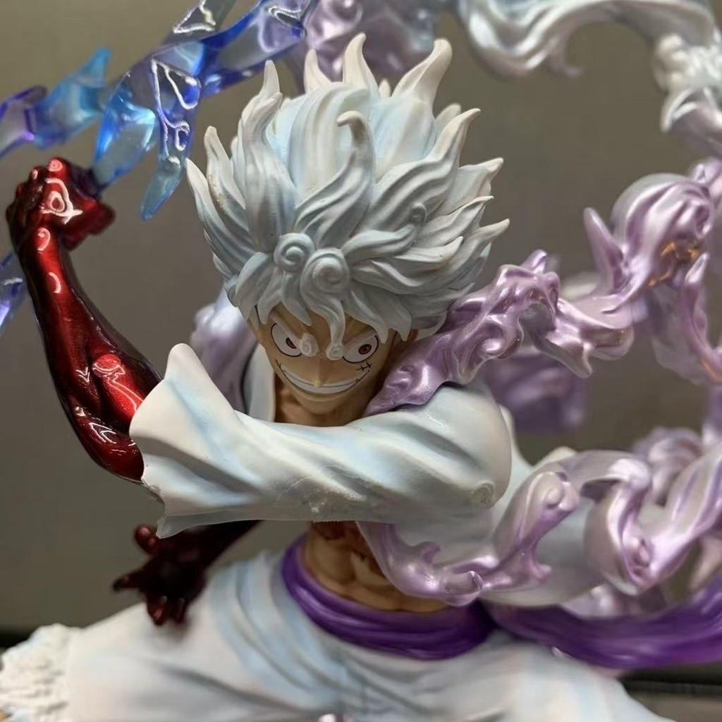 Free Led Lamp One Piece Figure Gk Lightning Luffy Figure Sun God Niko ...
