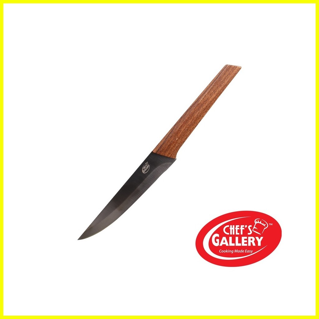 Chef's Gallery Stainless Steel Utility Knife | Non-Stick Titanium ...