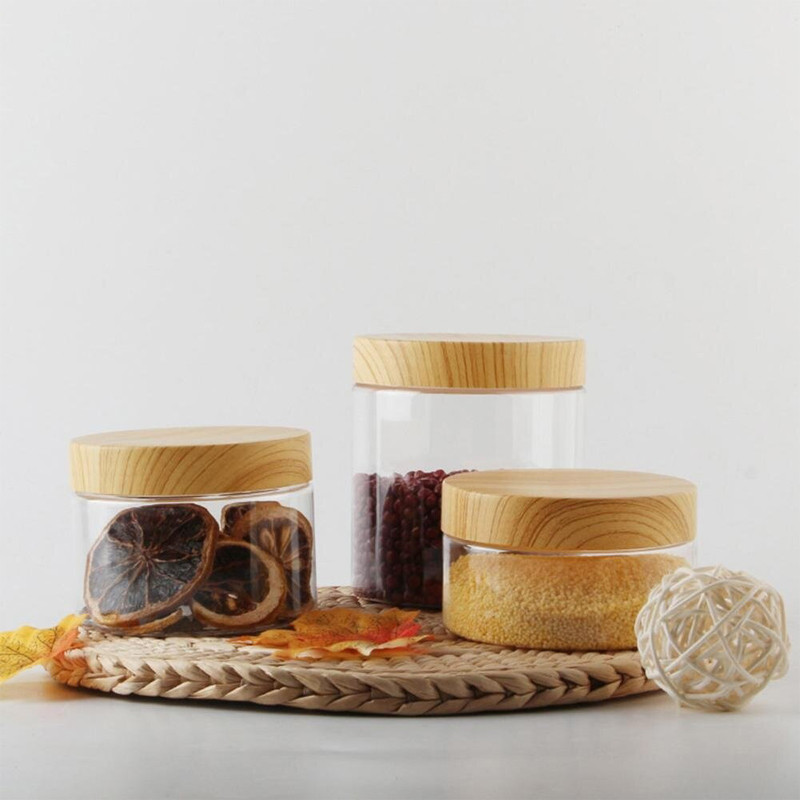 Bamboo Lid Candy Jar Storage Packaging Cookie Coffee Bean Nuts ...