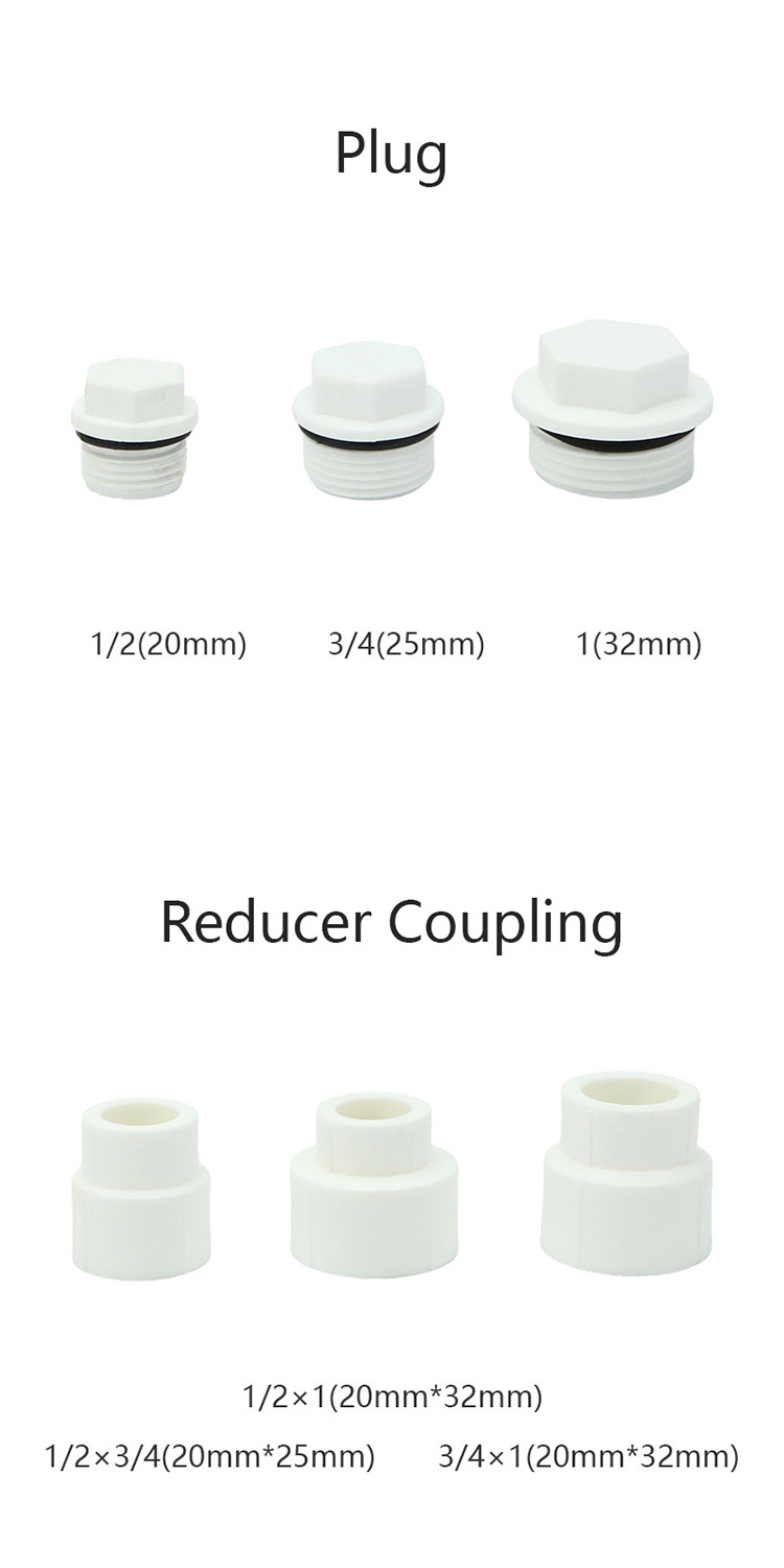 （Fast Delivery）PPR Pipe Fittings 1/2’’ 3/4’’ 1’’ Coupling/Elbow/Tee/End ...