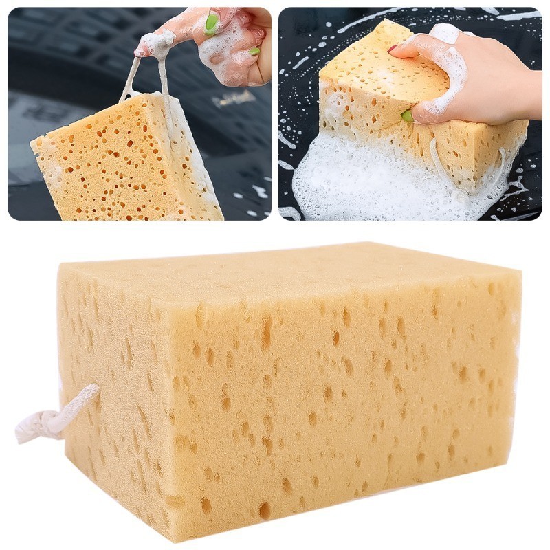 Upgraded Car Cleaning Sponge with Finger Grip | Extra Large Scratch ...
