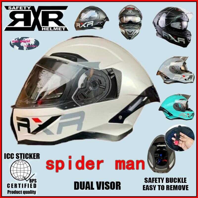 Handsome Motorcycle Helmet RXR Full Face Dual Visor Helmet 691A-T7 ...