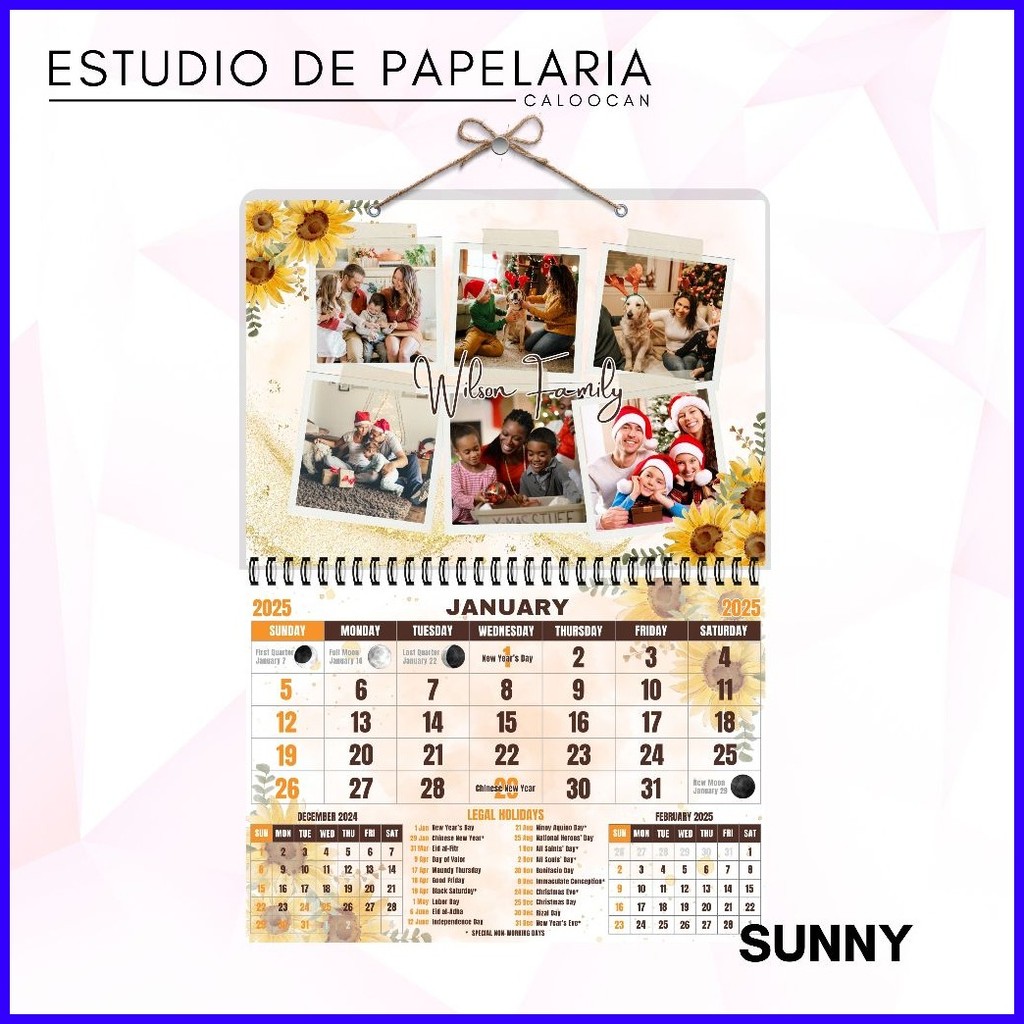 Estudio | 2025 Personalized Laminated Calendar | Shopee Philippines