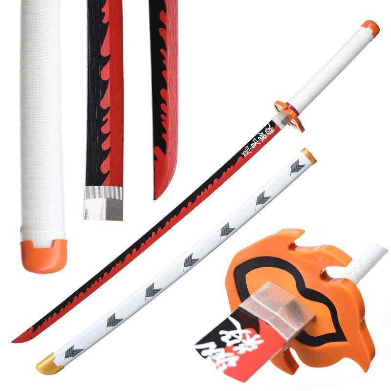Katana Sword Popular Anime Demon Slayer Sword Rengoku Kyoujurou Bamboo ...
