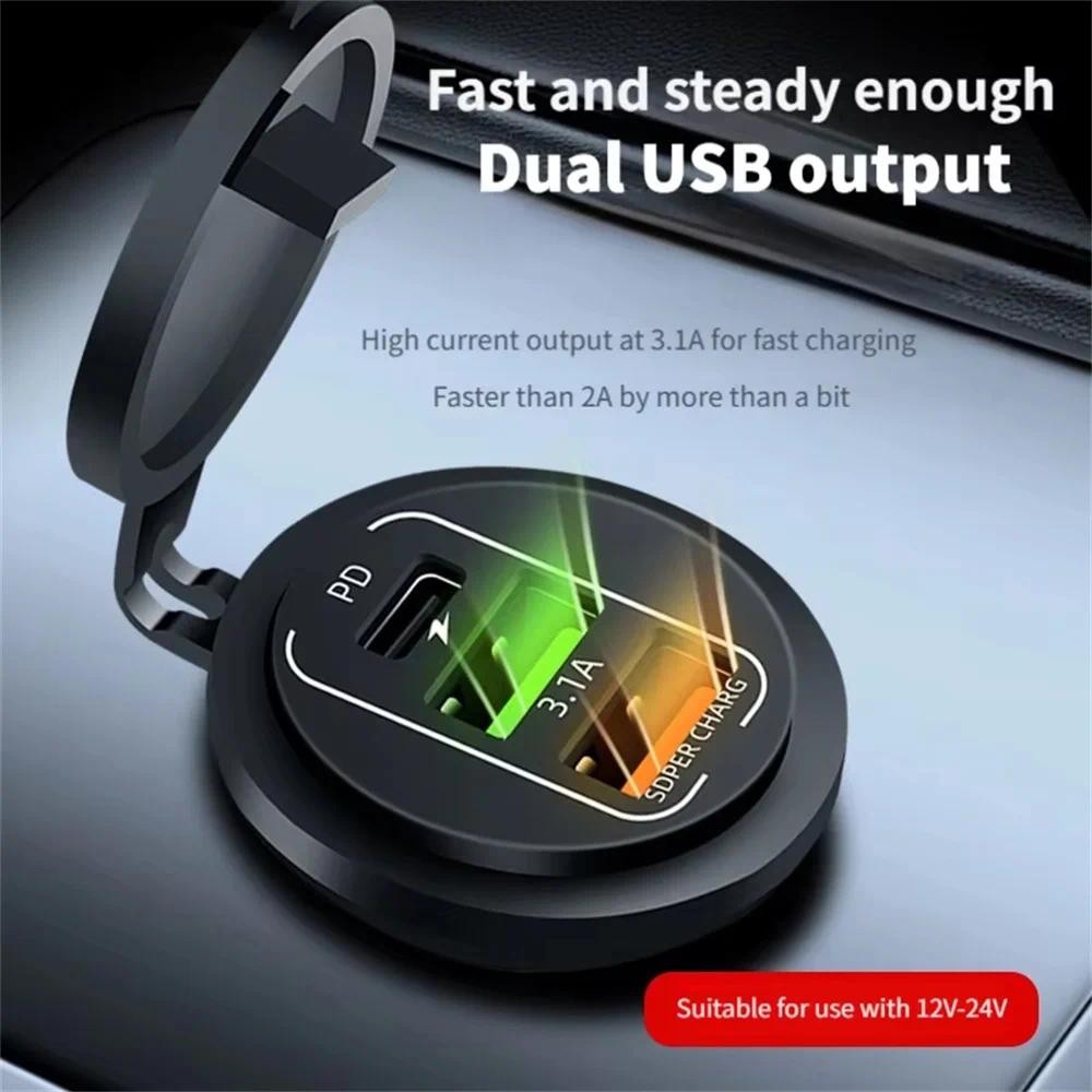 83W Max Phone Charger Socket 45W PD+QC3.0 Fast Charging 22.5W Dual USB ...