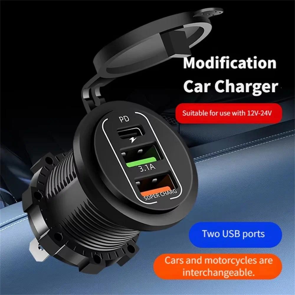 83W Max Phone Charger Socket 45W PD+QC3.0 Fast Charging 22.5W Dual USB ...