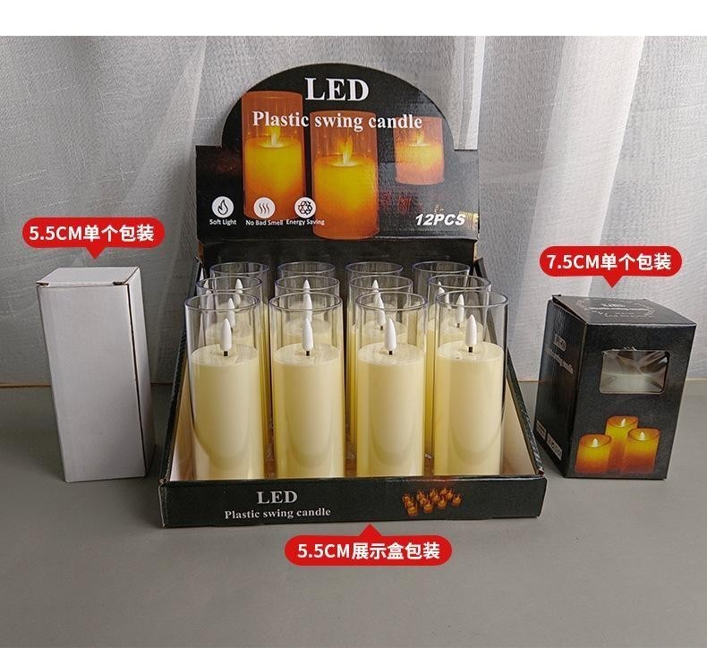 TaoShop Candle in Glass Flameless LED Candle With Glass Cover for ...