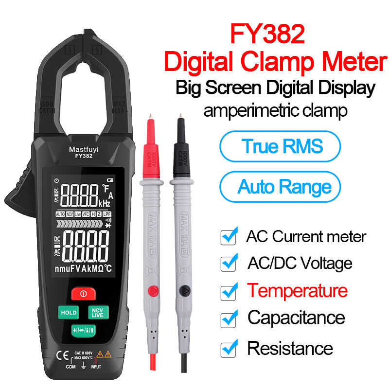 FY COD Digital Meter AC DC Amperimetric Auto Range True RMS Ammeter ...