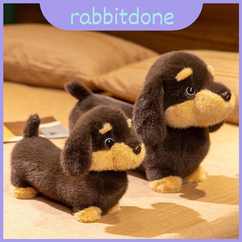 Long Plush Realistic Dachshund Dog Doll In Brown For Playroom And Gifts ...
