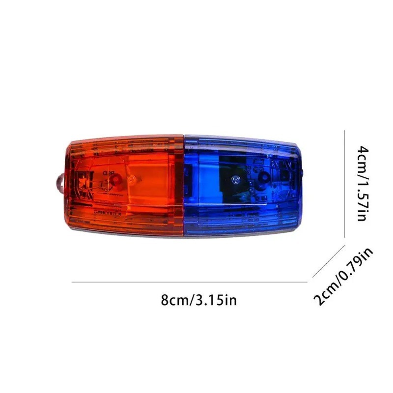 Red Blue Led Shoulder Warning Light with Clip USB Charging Night riding ...