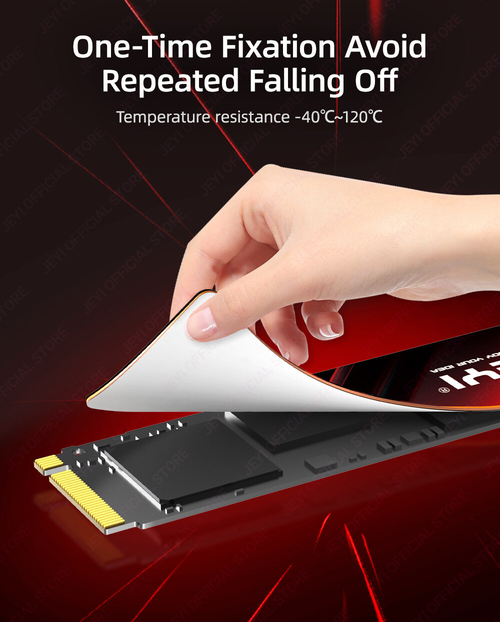 JEYI Graphene M.2 2280 SSD Copper Foil Heatsink for NVMe/SATA SSD-Ultra ...