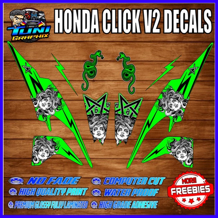 HONDA CLICK 125i V2 MEDUZA DECALS STICKER | Shopee Philippines