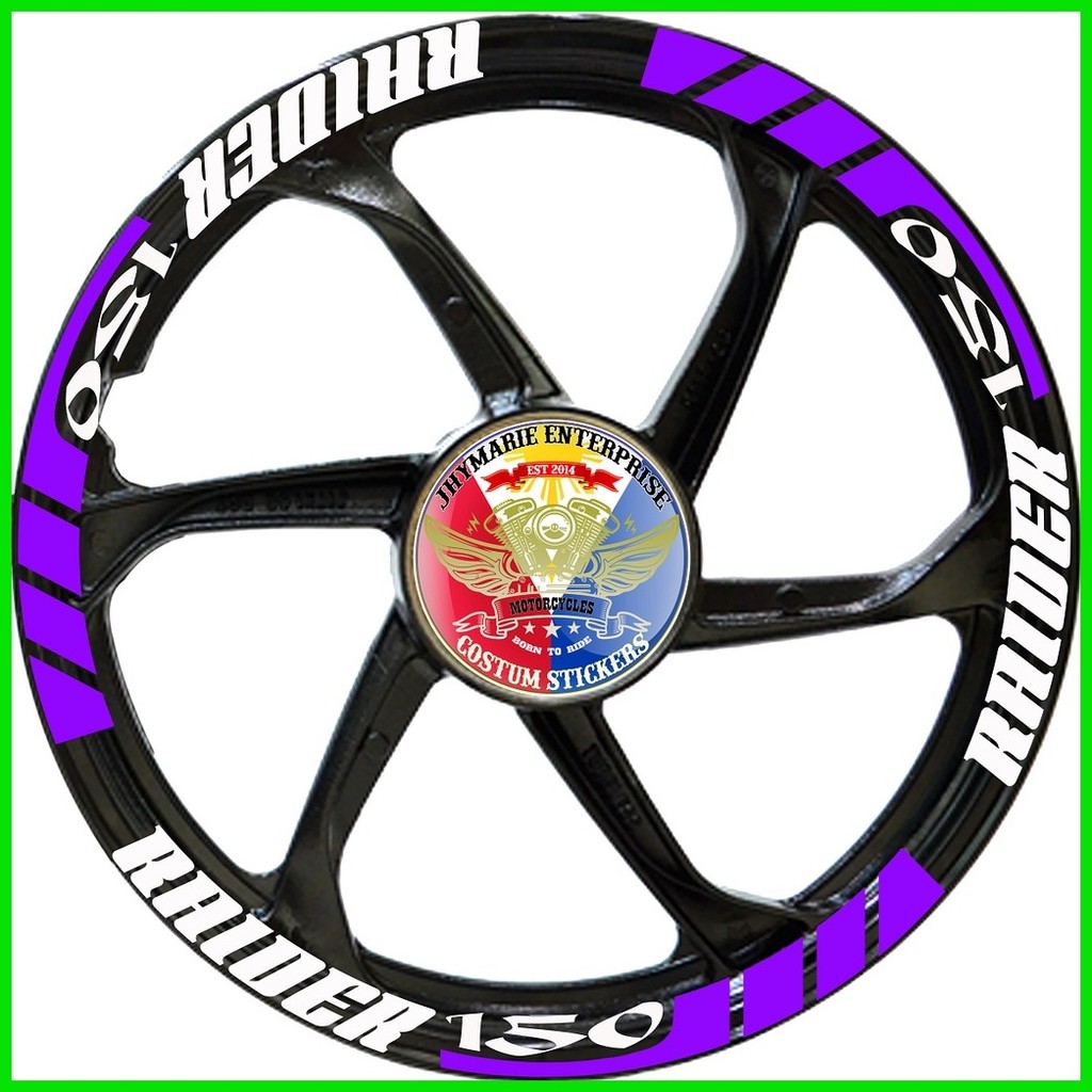 Suzuki raider 150 mags sticker decals, set for 2 wheels front and rear ...