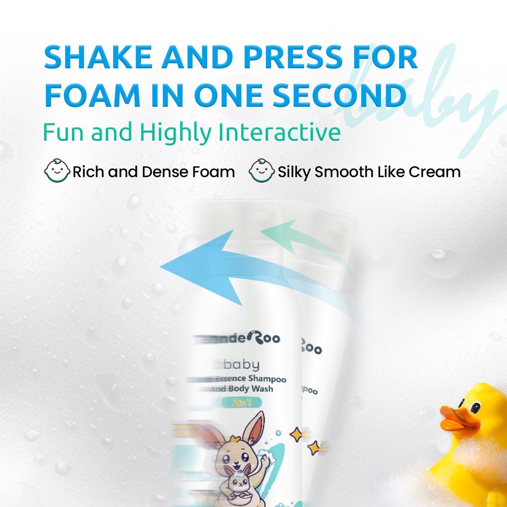 [Bundle] Tenderoo Baby Shampoo Body Wash Lotion Facial Cream Gentle ...