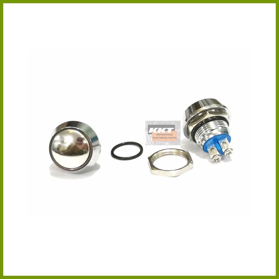 ๑ Push Button Momentary Passing Light Switch 12MM - Metal, Waterproof ...