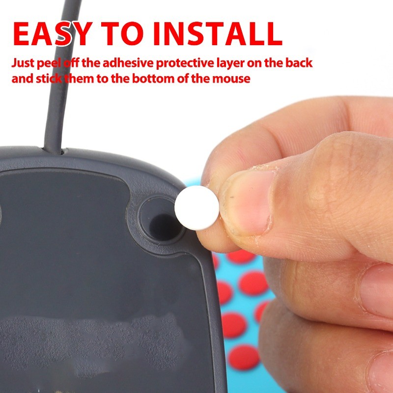 6/7mm Small Round Dots Paster - Universal Mouse Skates Patch - Non-slip ...