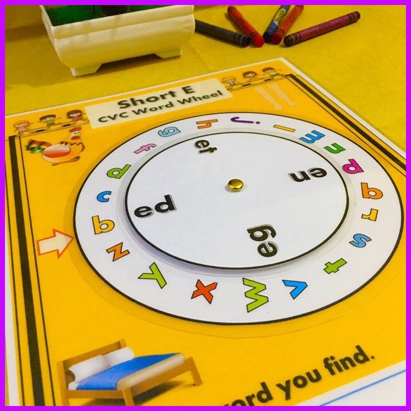 Short "E" CVC Word Wheel with FREE Dry erase Marker | Shopee Philippines