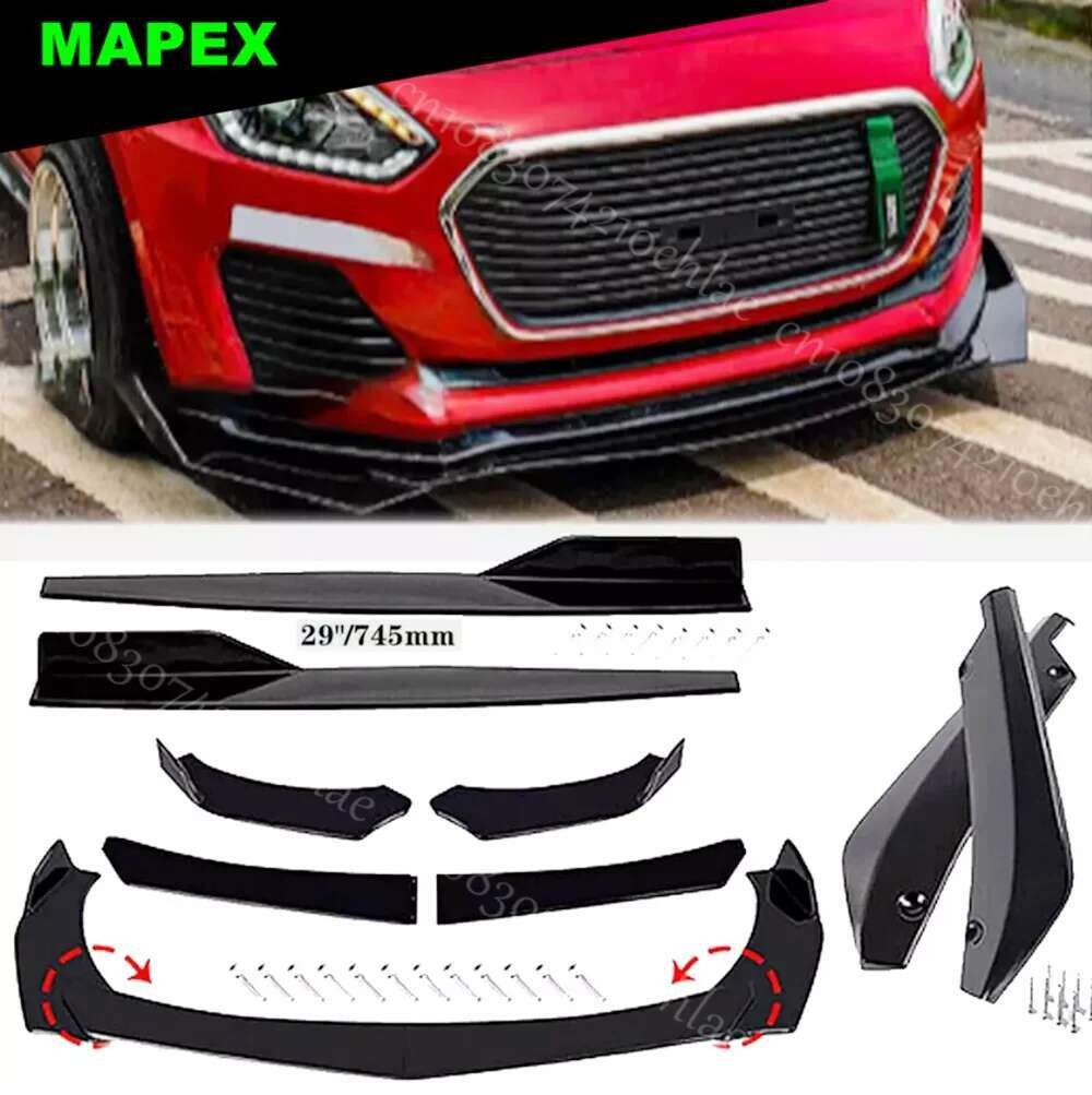 Suzuki For Swift RS Front Bumper Spoiler Kit+Side Skirt+Rear Lip Glossy ...