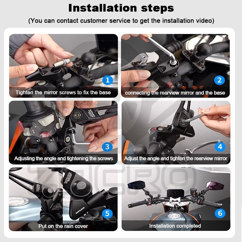 Street King Side Mirror V2 honda click 125i For Motorcycle Explosion ...