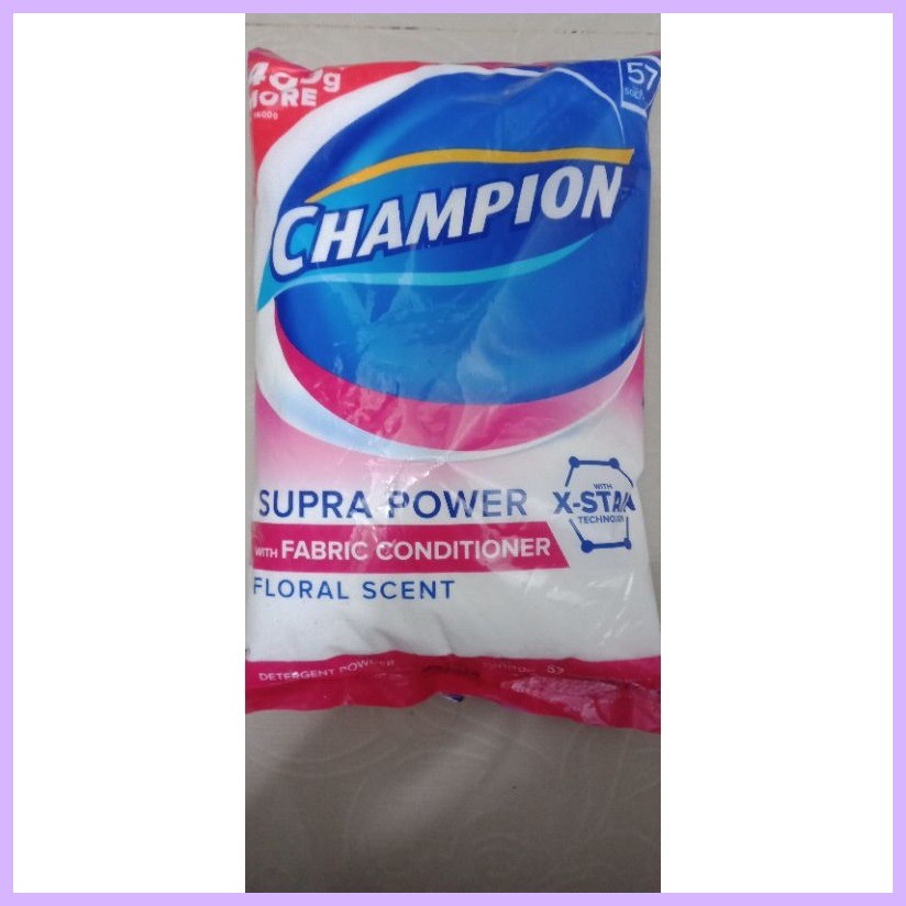 Θ champion detergent powder with fabcon floral scent 2 x 2kg | Shopee ...
