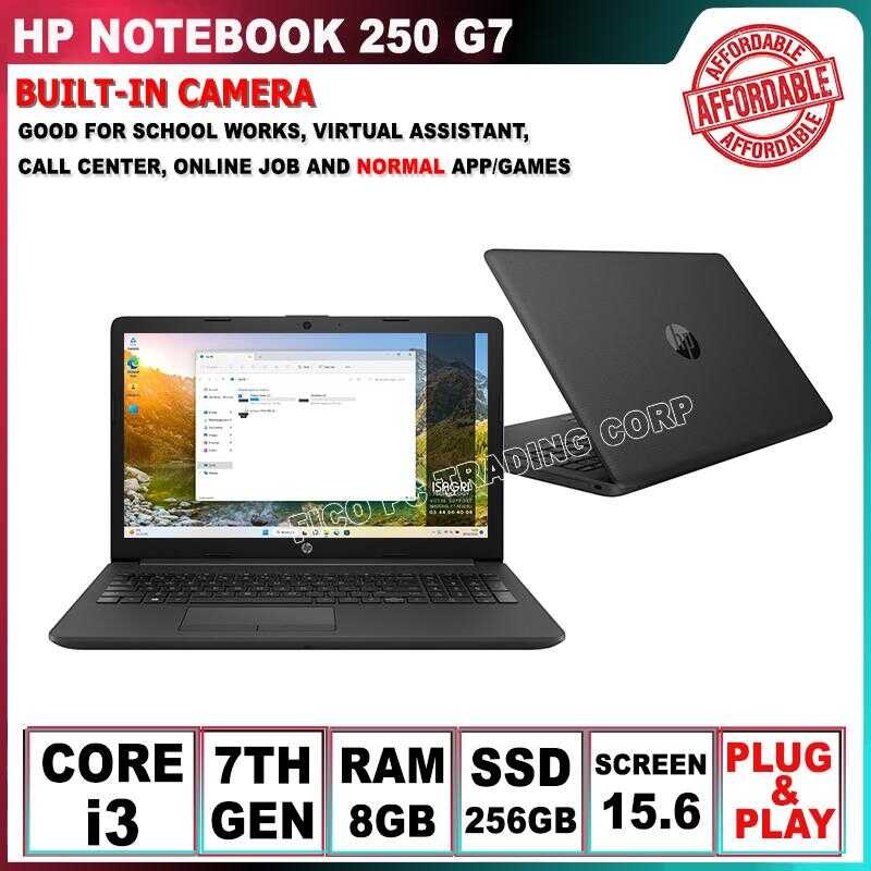 HP Notebook 250 G7 15.6 Inches Core I3 7Th Gen 8Gb RAM 256Gb SSD ...
