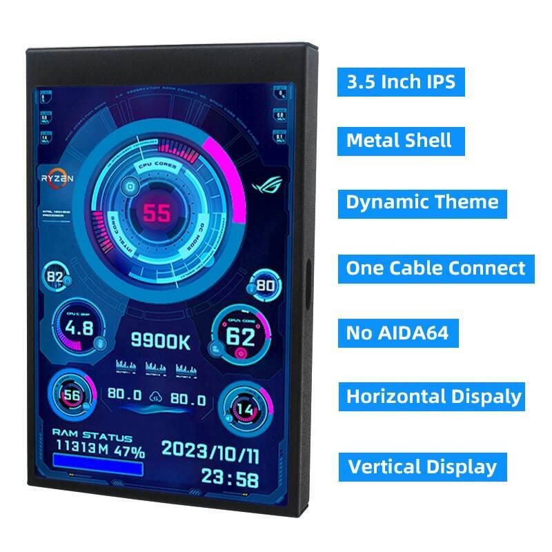 Inch 3.5 IPS Type C Secondary Screen Computer CPU GPU RAM HDD Monitor Display USB NO AIDA64 LCD ...