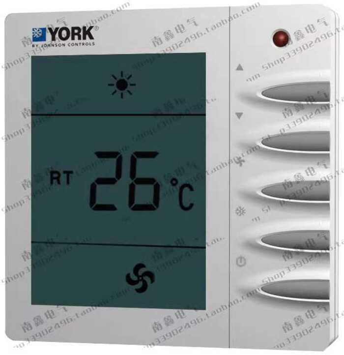 York Central Air Conditioner Thermostat LCD Smart Switch Fan Coil ...