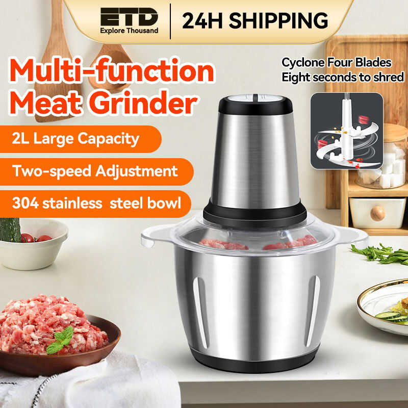 100% Original Jcam 2L Electric Meat Grinder Mincer Food Chopper Stainless Steel Processor ...