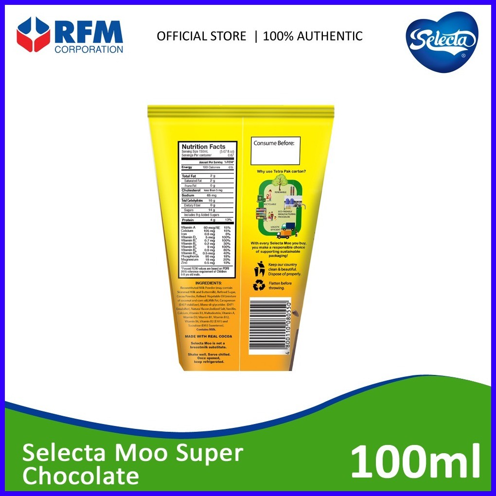 Selecta Moo Super Chocolate 100ml - Set of 10s | Shopee Philippines
