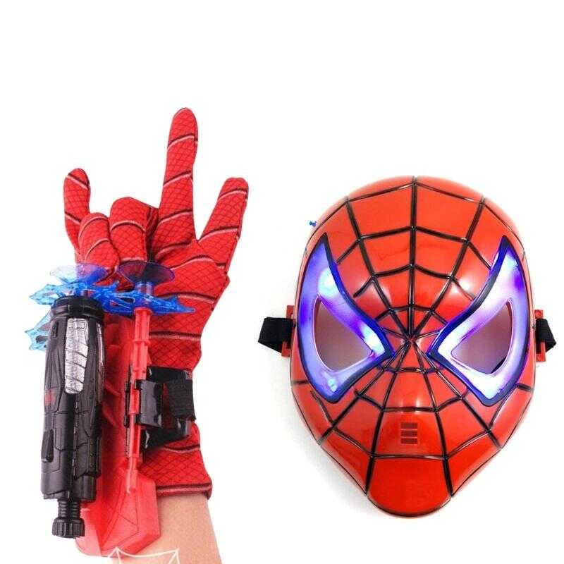Niko Superhero Gloves Web Archer Dart Spider Launcher Toys And Masks ...