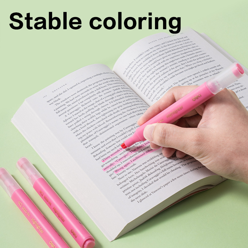 Deli Highlighter Triangle Stick Anti-fainting Pen | Shopee Philippines