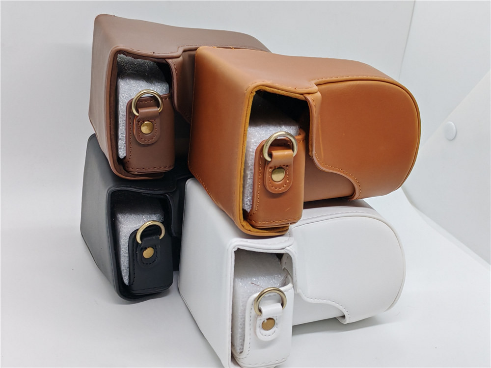 PU Leather Camera Bag Case For Canon EOS M10 M200 M100 M 15-45mm Lens ...