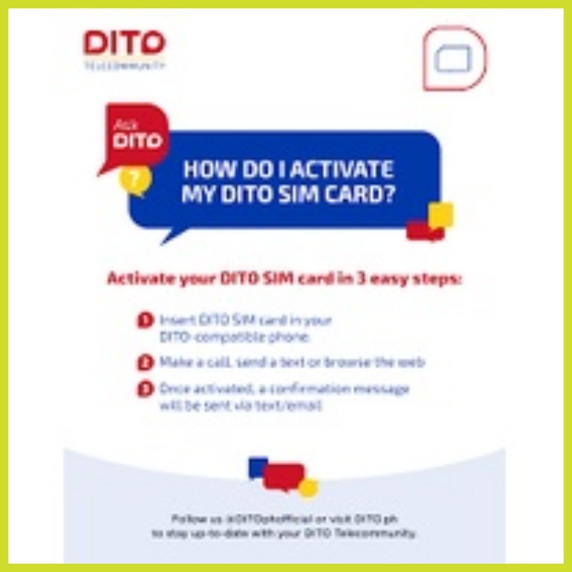 Dito 5G LTE Tricut Simcard Brand new fresh with 20GB Bonus Data ...