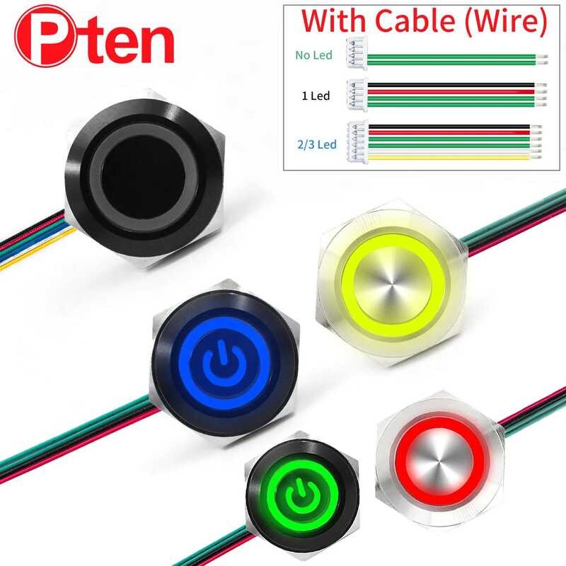 Switch Circuit Mm With Wires Short Stroke Waterproof Metal Push Button ...