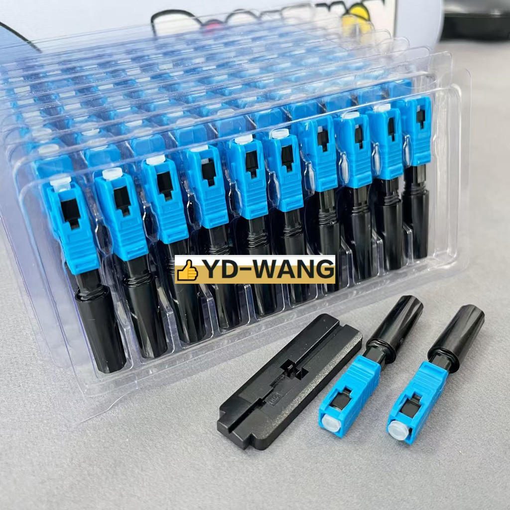 10Pcs/Bag Embedded SC UPC Fiber Optic Fast Connector FTTH SM Fiber ...