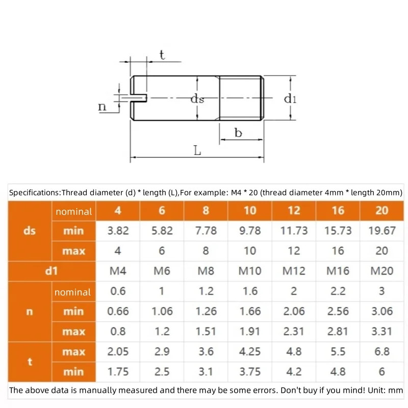 M4 M5 M6 M8 M10 M12 M16 45# Steel Outside Thread Solid Dowel Pin ...