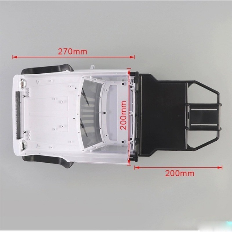 INJORA RC Car Cherokee Body Cab & Back-Half Cage for 1/10 RC Crawler ...