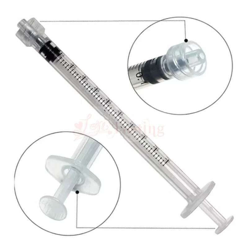 20pcs Luer Lock Syringes 1ML 3ml 5ml 10ml 20ml 30ml 50ml 100ml plastic ...