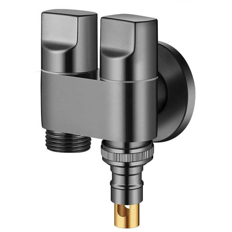 Angle Valve Three-Way One Inlet Two Outlets One Split Two Dual Control ...